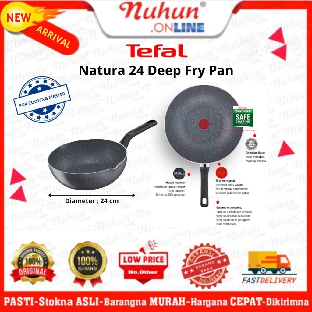 Jual Tefal Natura Deep Frypan 24cm Panci Wajan | Shopee Indonesia