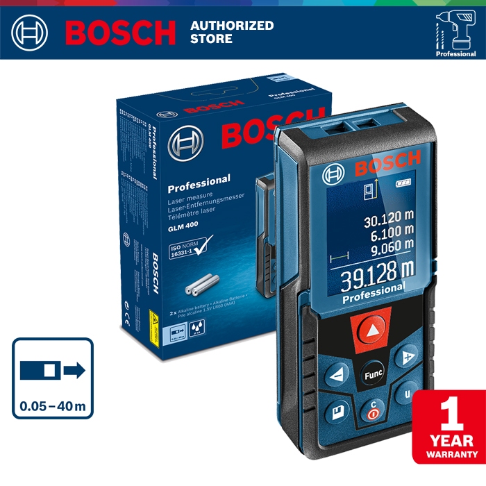 Jual Bosch Laser Distance Meter / Pengukur Jarak Laser 40Meter GLM 400 ...