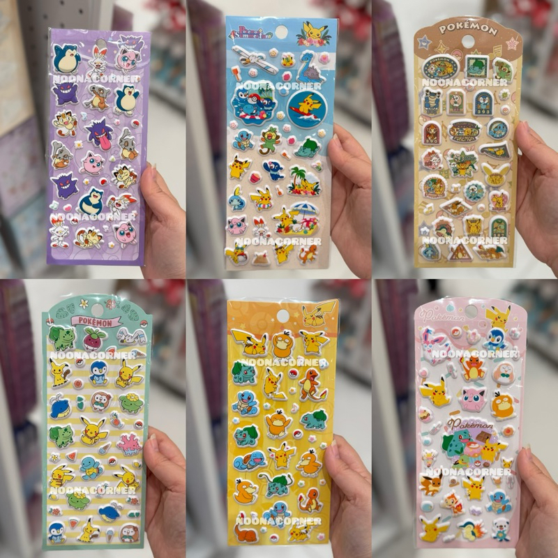 Jual Miniso x Pokemon - Stickers / Stiker 3D Lucu Pokemon Enjoy Dessert ...