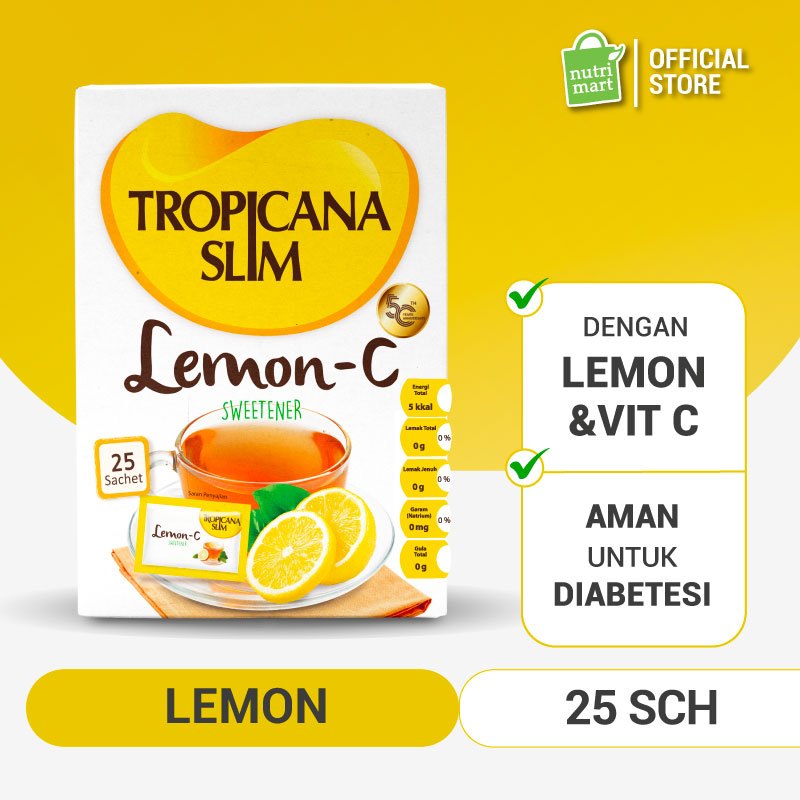 Jual Tropicana Slim Sweetener Lemon-C 25 Sachet - Pemanis untuk Bantu ...