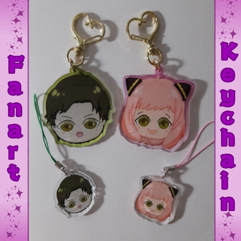Jual Gantungan Kunci Fanart Anya dan Damian || Keychain Acrylic ...
