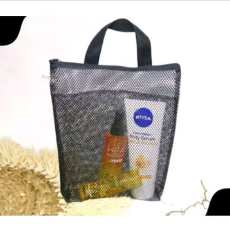 Jual Tas Alat Mandi-Pouch Travel Bag Jaring Untuk Penyimpanan Alat ...