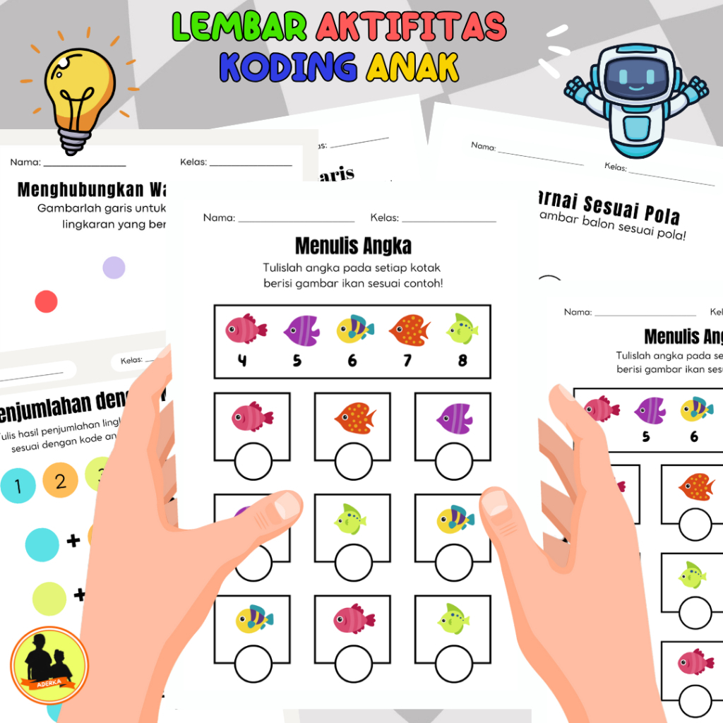 Jual Lembar Aktivitas Anak Busy Book Koding Wipe and Clean | Shopee ...