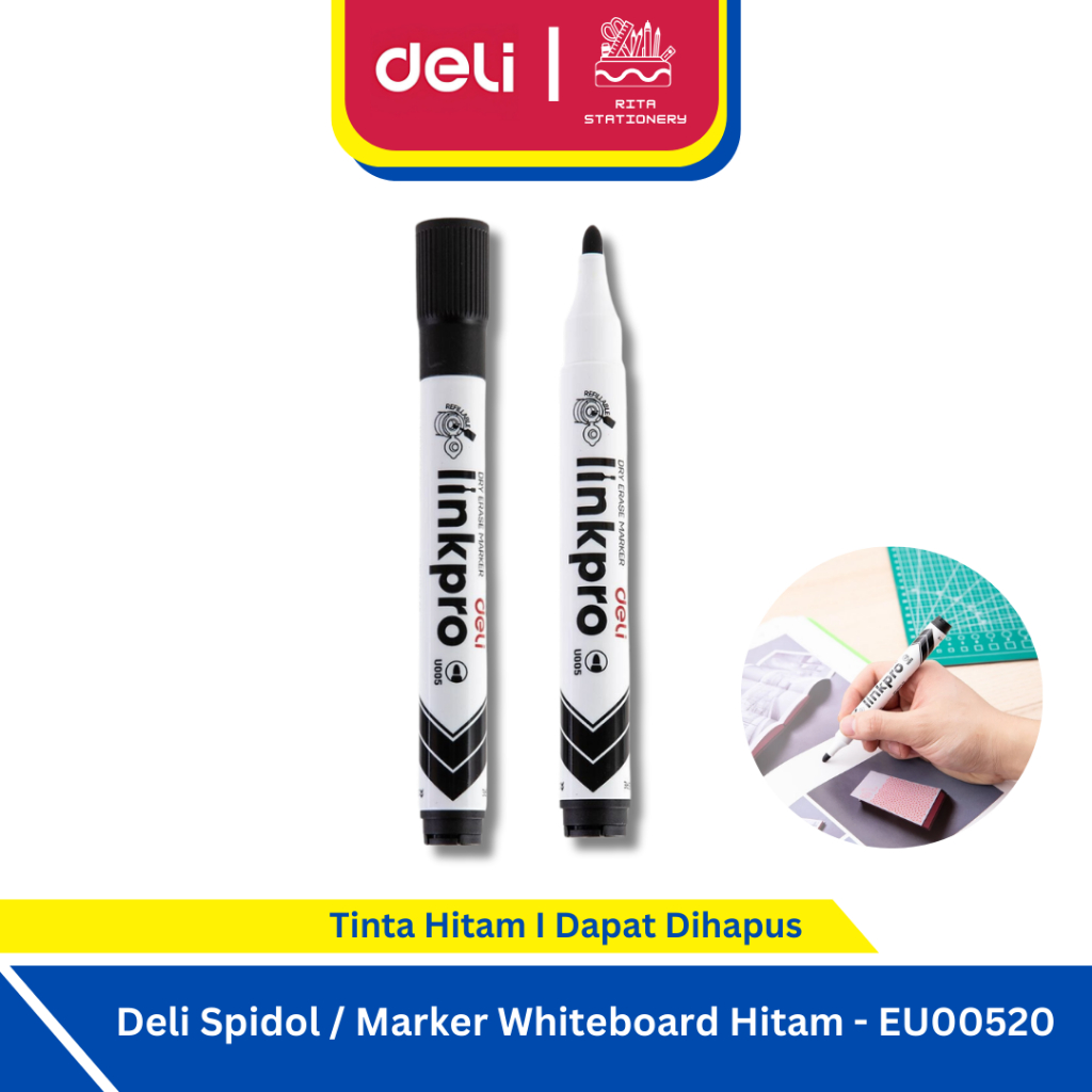 Jual Deli Spidol / Marker Whiteboard Bisa Dihapus Papan Tulis Hitam ...