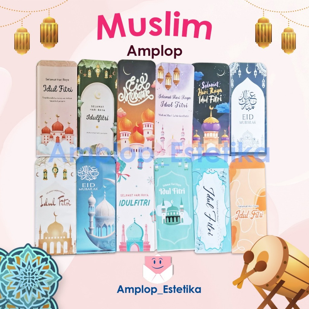 Jual Amplop Estetika 100 pcs Amplop Jumbo Lebaran / Amplop Hari Raya ...