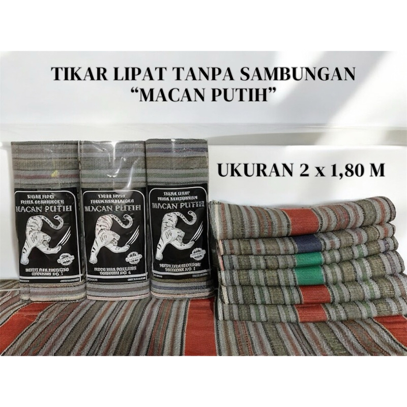 Jual Tikar Lipat Tanpa Sambungan Macan Putih 2x1.80 m/Karpet Lipat ...