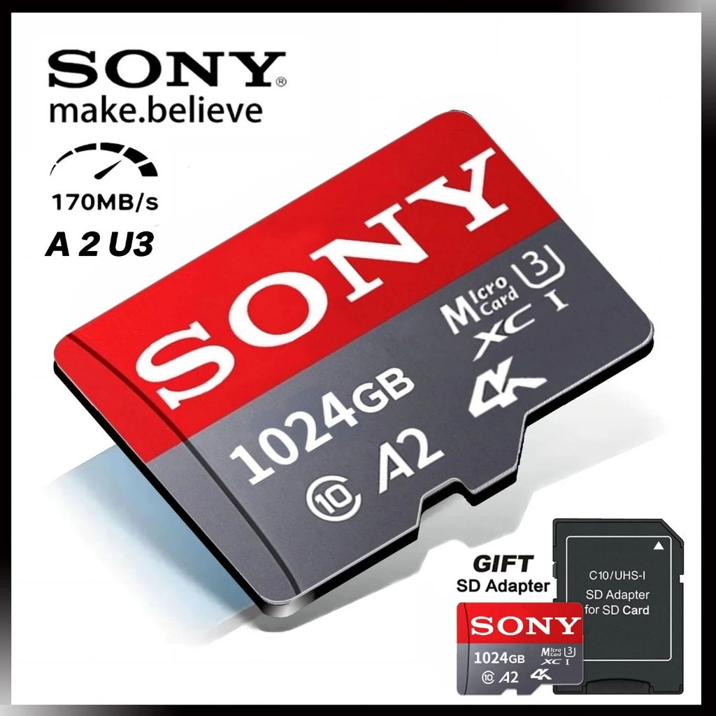 Jual SONY Memory Card 32GB 64GB 128GB 256GB 512GB 1024GB Micro SD Card ...