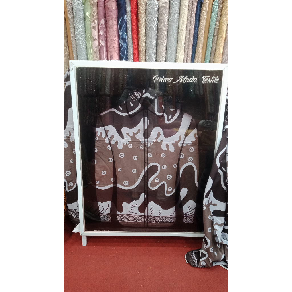 Jual KAIN BATIK KATUN SEMIR PUTIH/KAIN BATIK KATUN METERAN/SERAGAM ...