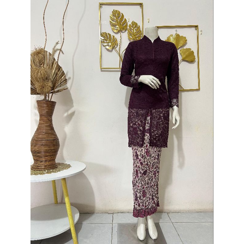 Jual SETELAN KEBAYA BROKAT TUNIK SANGHAI/ KEBAYA MODERN/KEBAYA BROKAT ...