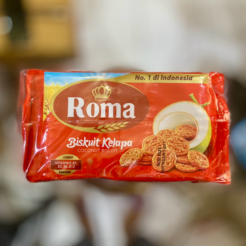 Jual ROMA BISKUIT KELAPA 300gr kemasan pack isi 7 bungkus | Shopee ...