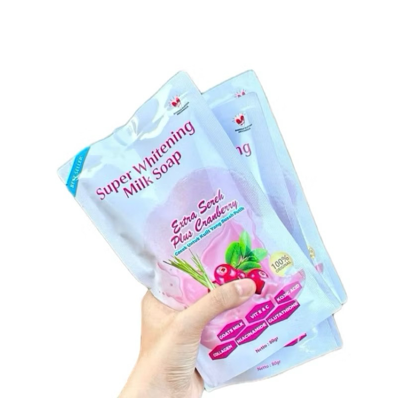 Jual SABUN SEREH CRANBERRY SUPER WHITENINH MILK SOAP EXTRA SEREH ...