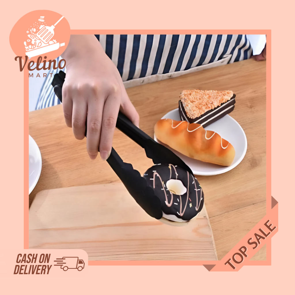 Jual Penjepit Makanan / Capitan Makanan Stainless Silikon / Capitan ...