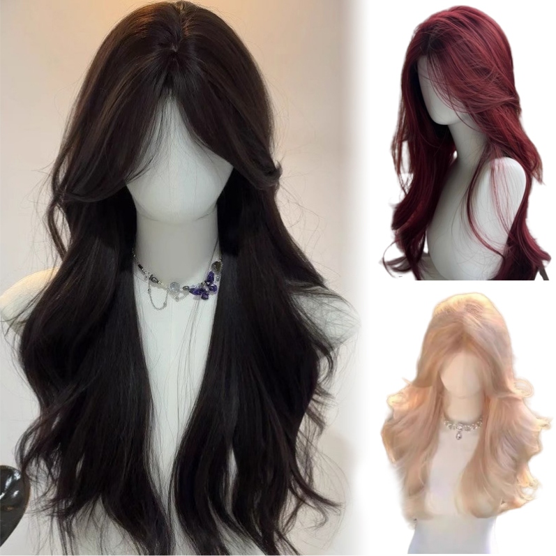 Jual Lace front Wig wanita full kepala wig rambut panjang curly wig ...