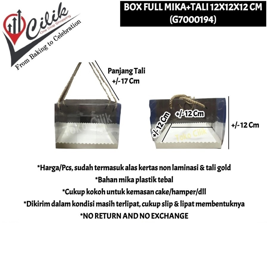 Jual box+full+mika+tali+handle+12x12x12cm+kemasan+cake+bento+hamper ...