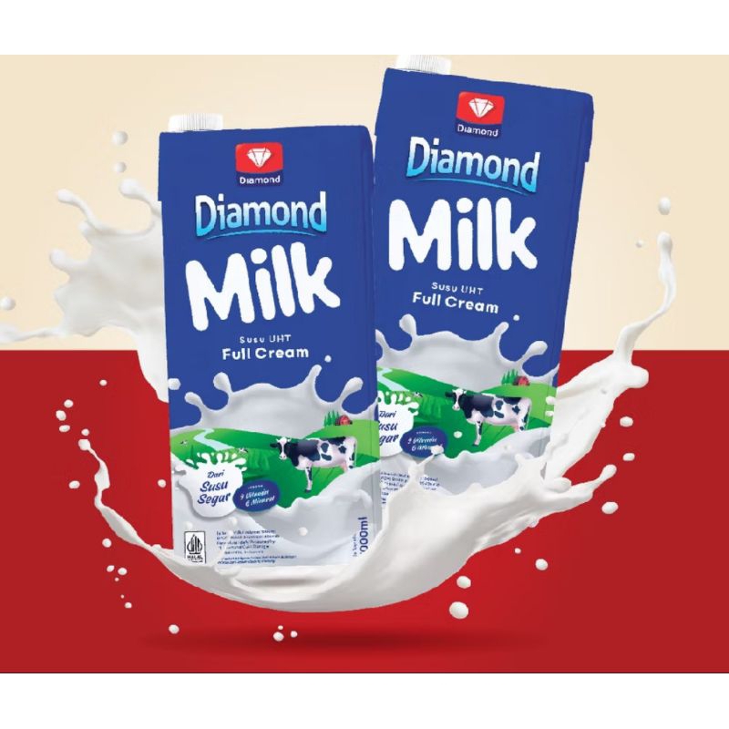 Jual Diamond Milk Susu UHT Full Cream 1 DUS/karton | Shopee Indonesia