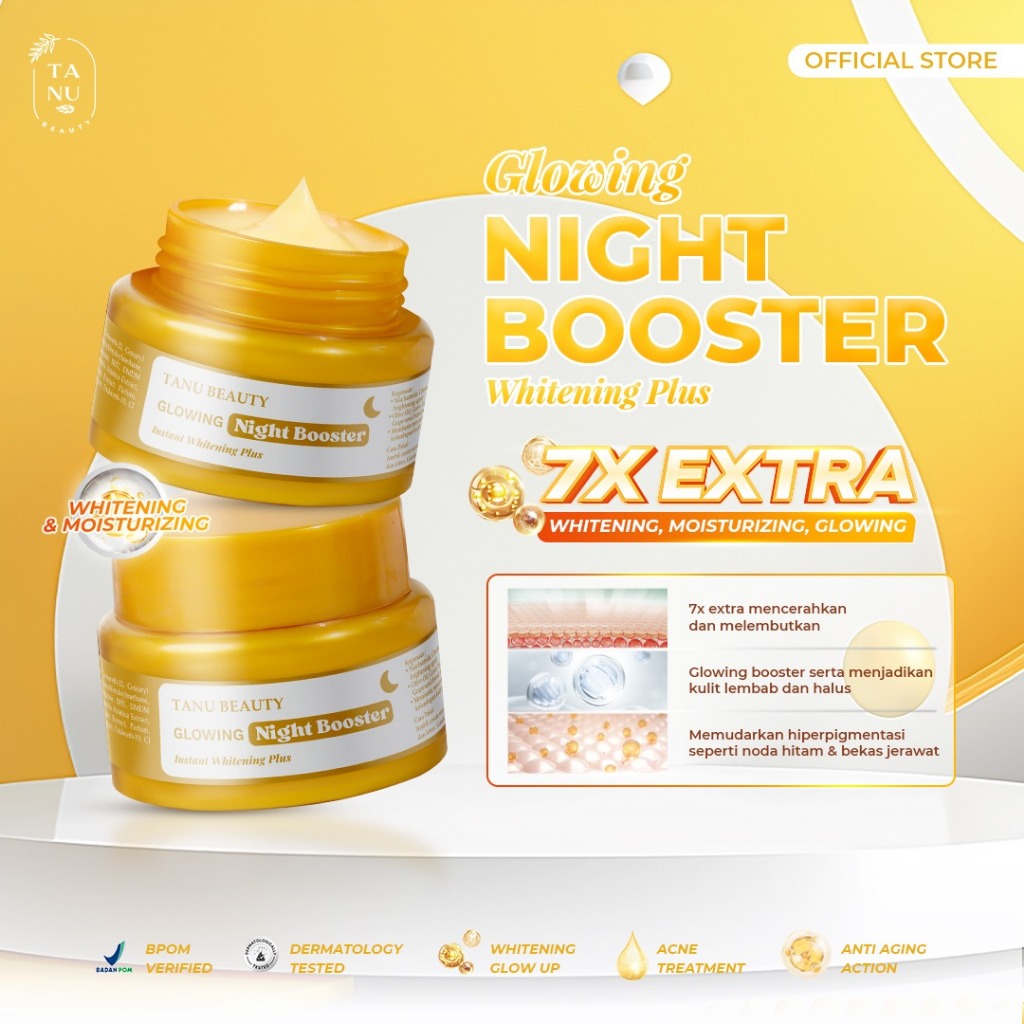 Jual NIGHT CREAM | Glowing Night Booster Tanu Beauty With Niacinamide ...