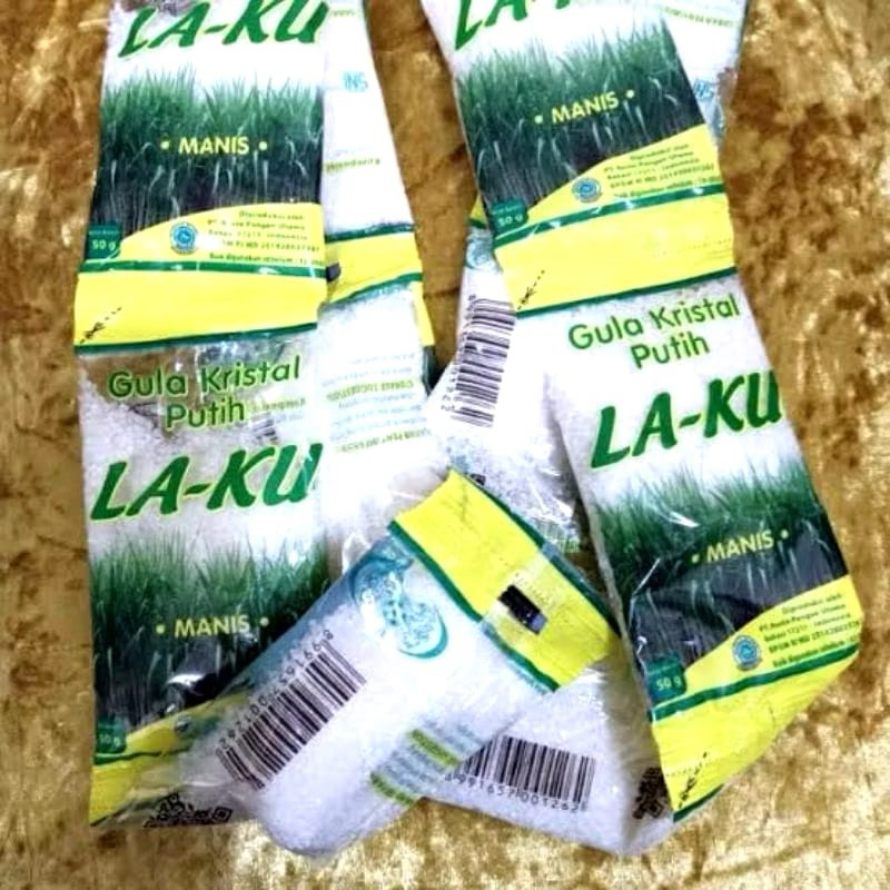 Jual Gula Pasir Laku 50 gram renceng isi 10 sachet expired 12-2027 ...