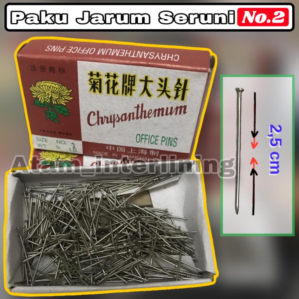 Jual Jarum Seruni No 2 Panjang 2,5cm | jarum paku | jarum paku panjang ...