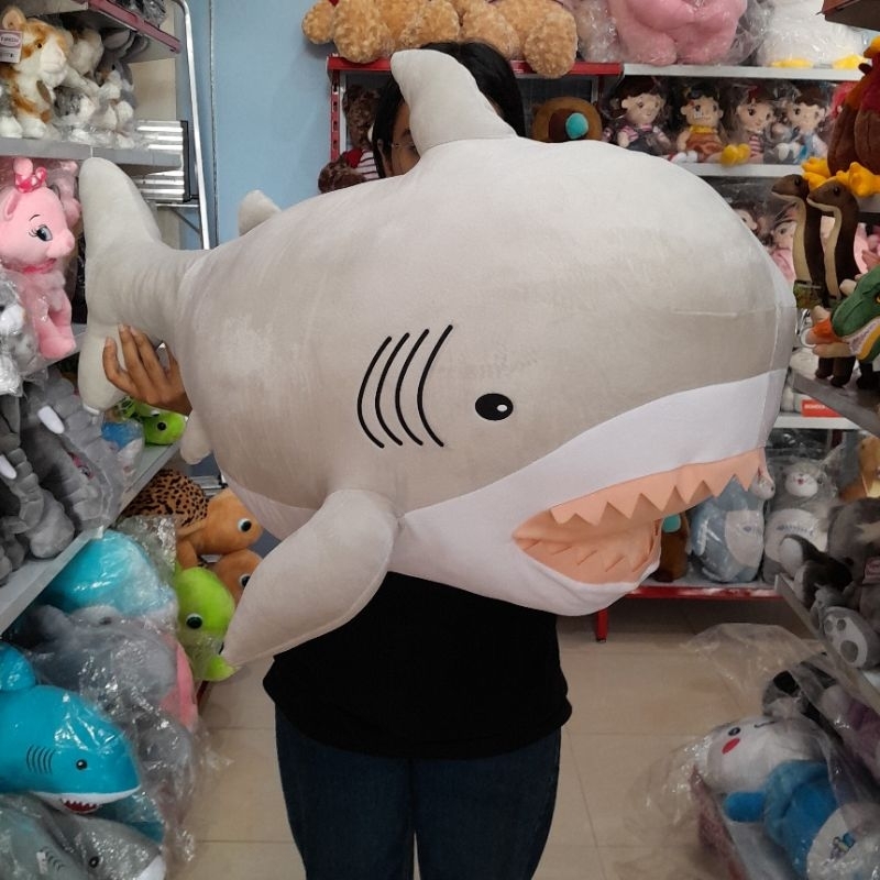 Jual Boneka Ikan Hiu Shark Jumbo Bahan Soft Halus Lembut | Shopee Indonesia