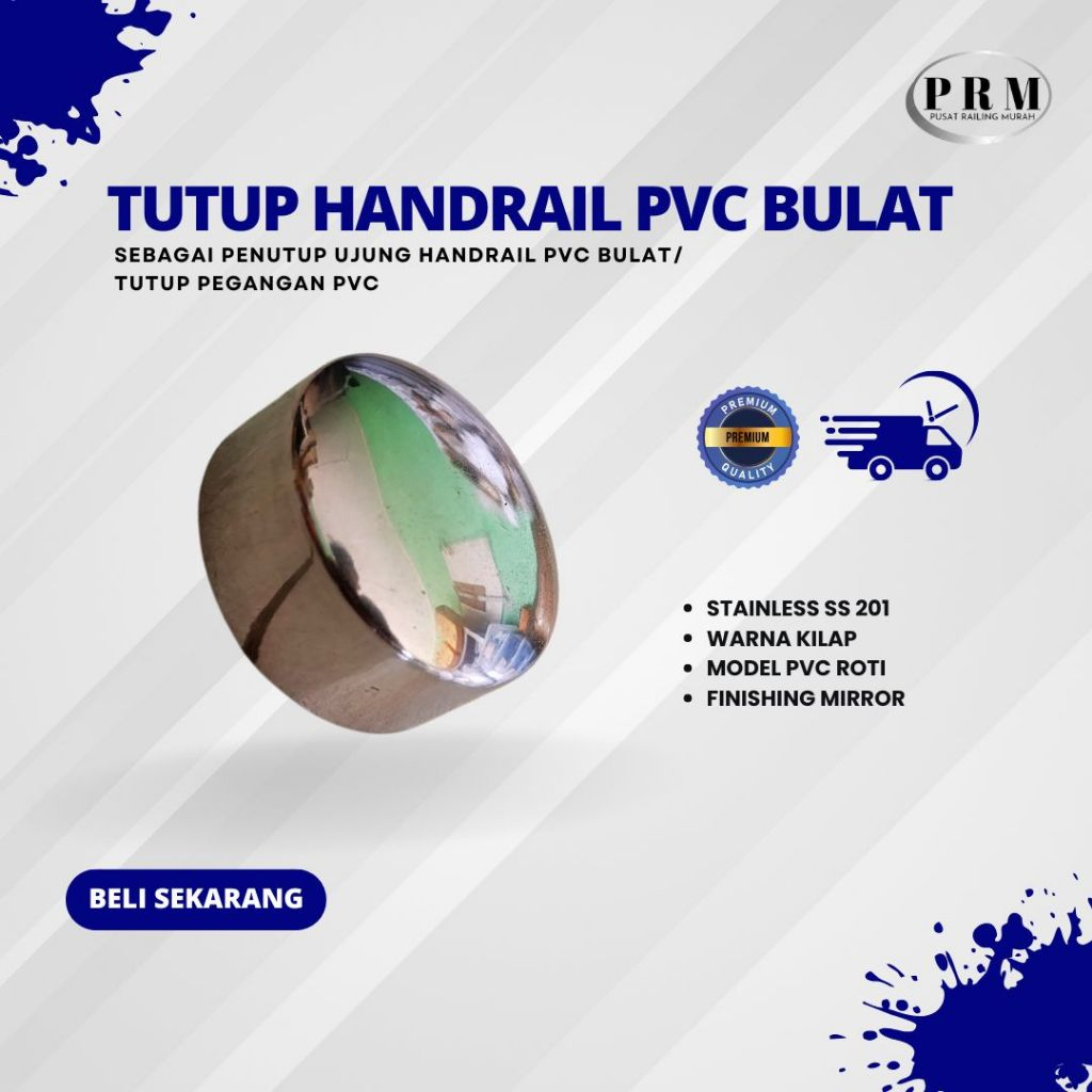 Jual TUTUP PEGANGAN HANDRAILING PVC BULAT TUTUP HANDLE PVC BULAT TIANG ...