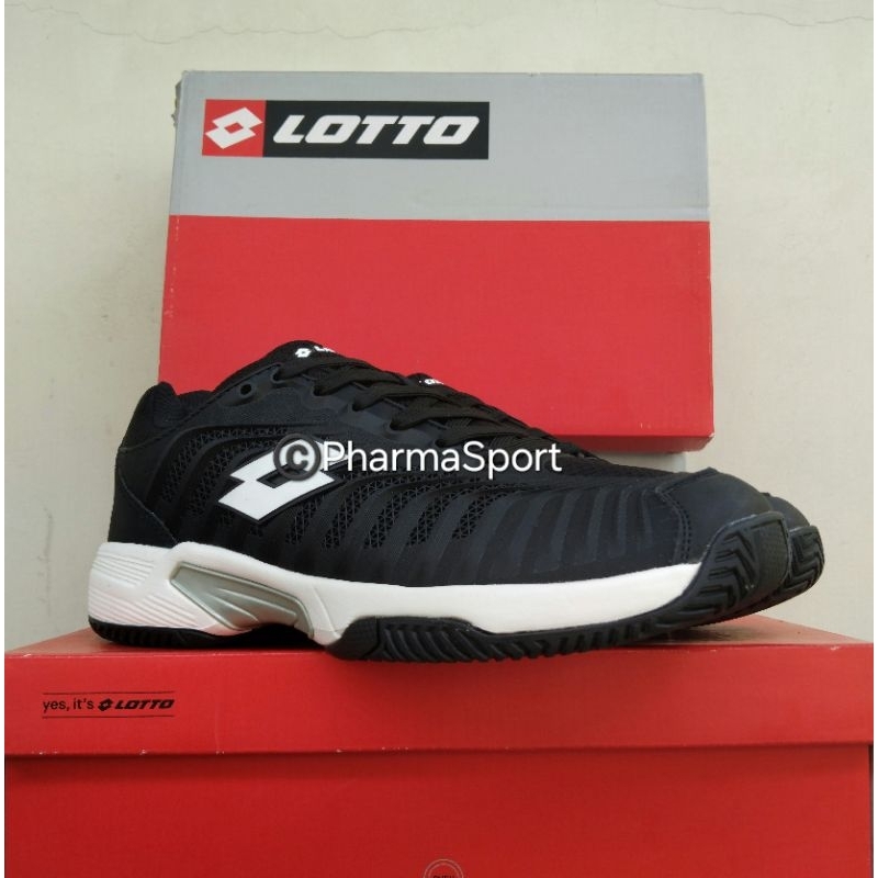 Jual Lotto BRITISH Black Hitam Tennis Sepatu Tenis Unisex Cewe Cowo ...