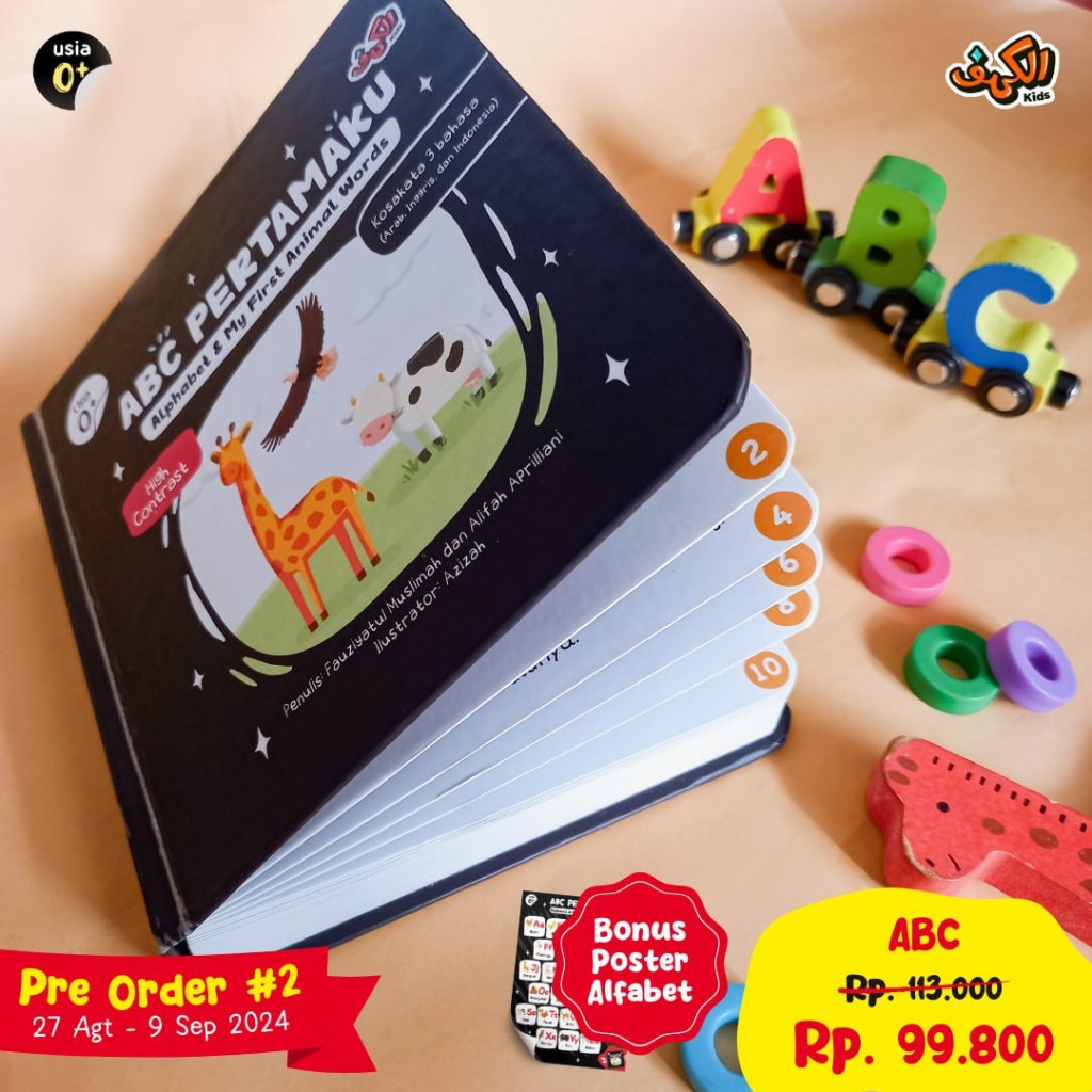 Jual ABC Pertamaku High Contrast Book (Alphabet & My First Animal Words ...