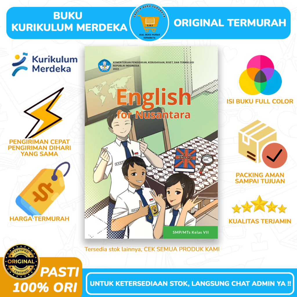 Jual Buku Bahasa Inggris Kelas 7 SMP - Paket Siswa - Kurikulum Merdeka | Shopee Indonesia