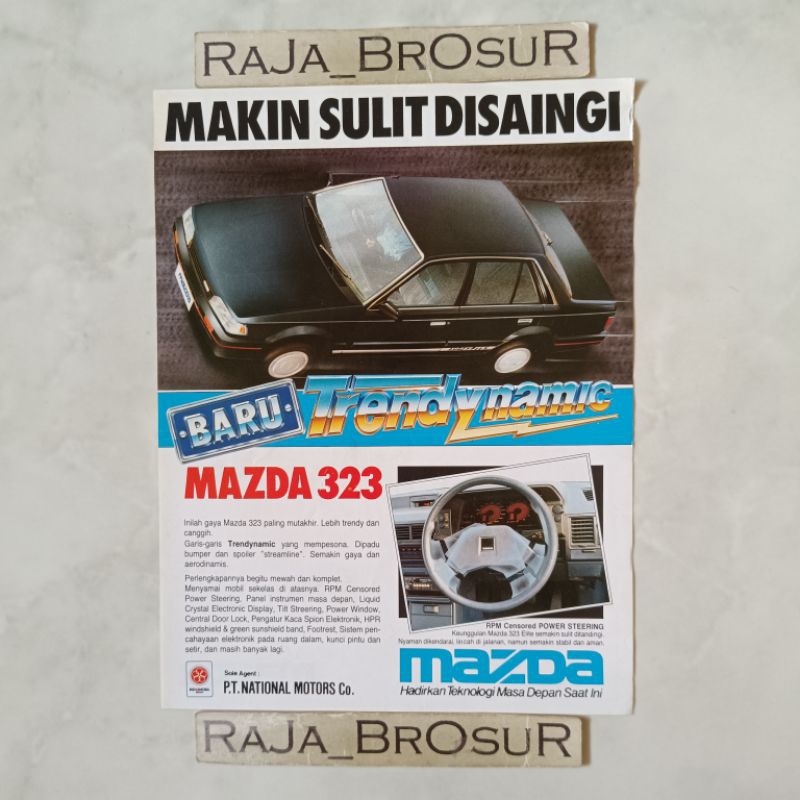 Jual Poster brosur katalog flyer jadul lawas Mazda 323 | Shopee Indonesia