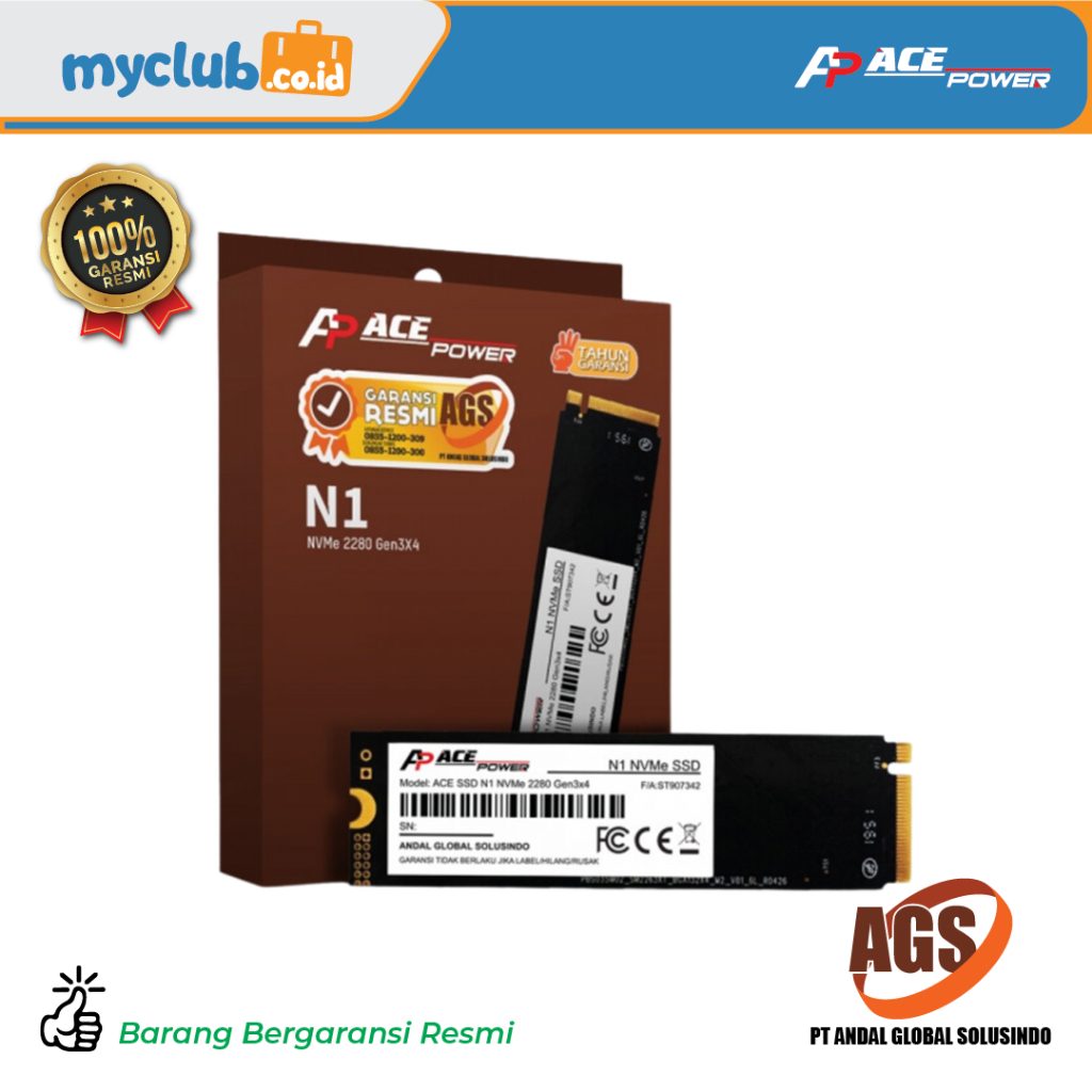 Jual Ace Power SSD N1 NVME M.2 2280 1024G 1TB GEN3 x4 VN | Shopee Indonesia