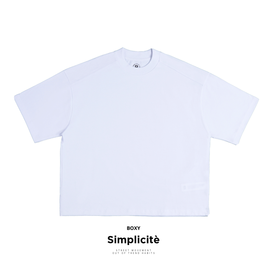 Jual SMOOTH BASIC Boxy Fit Signature Plain T-shirt Heavyweight Cotton ...