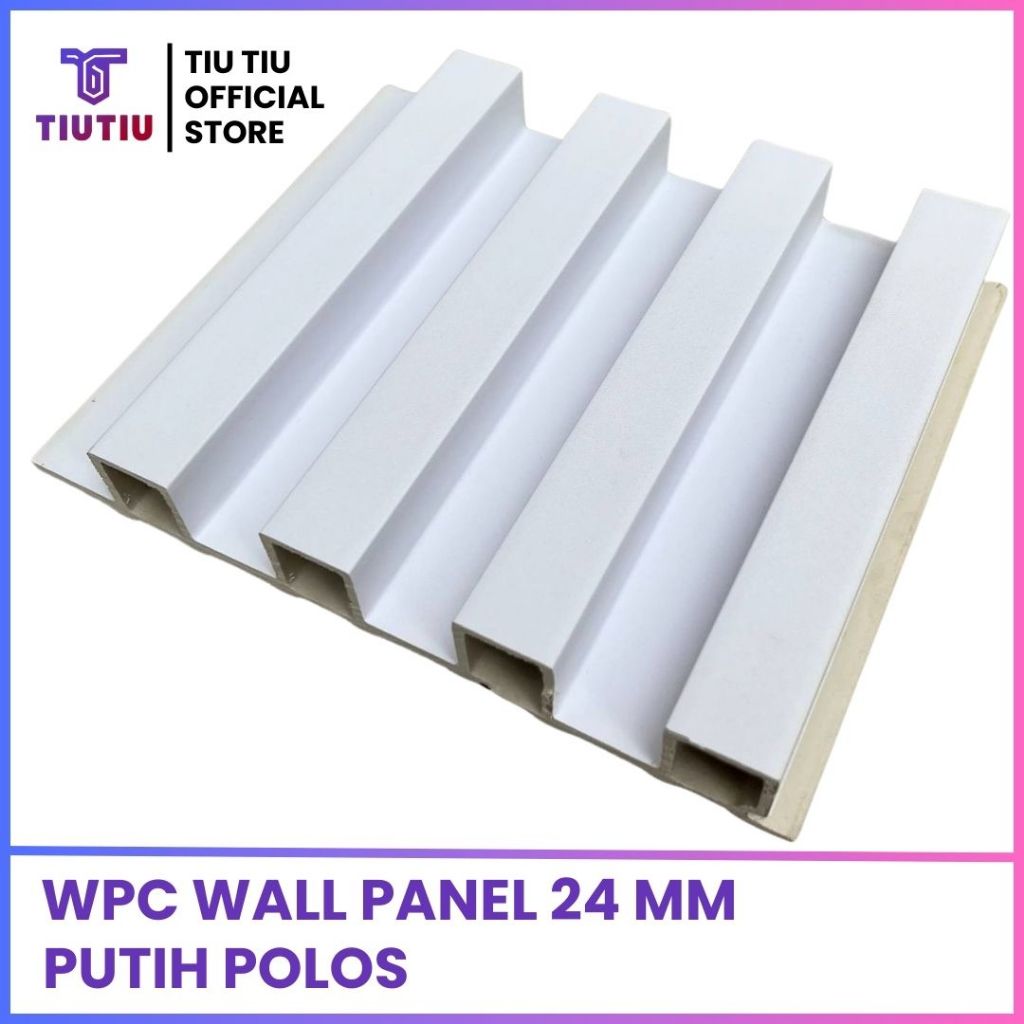 Jual WPC Wall Panel Putih Polos 3 Meter 300cm x 2.4cm | Wallpanel Pvc ...