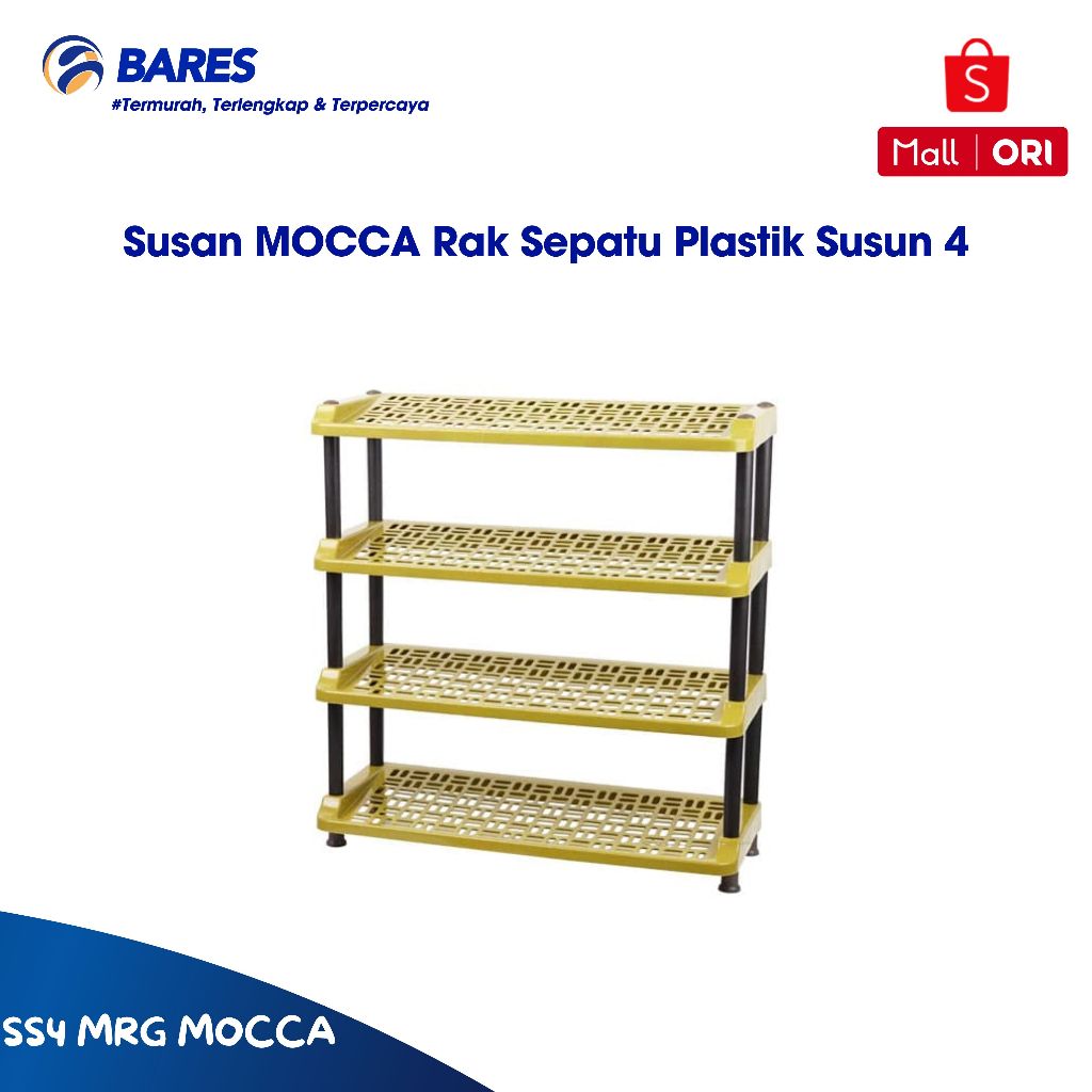 Jual Susan MOCCA Rak Sepatu Plastik Susun 4 Miring | Shopee Indonesia