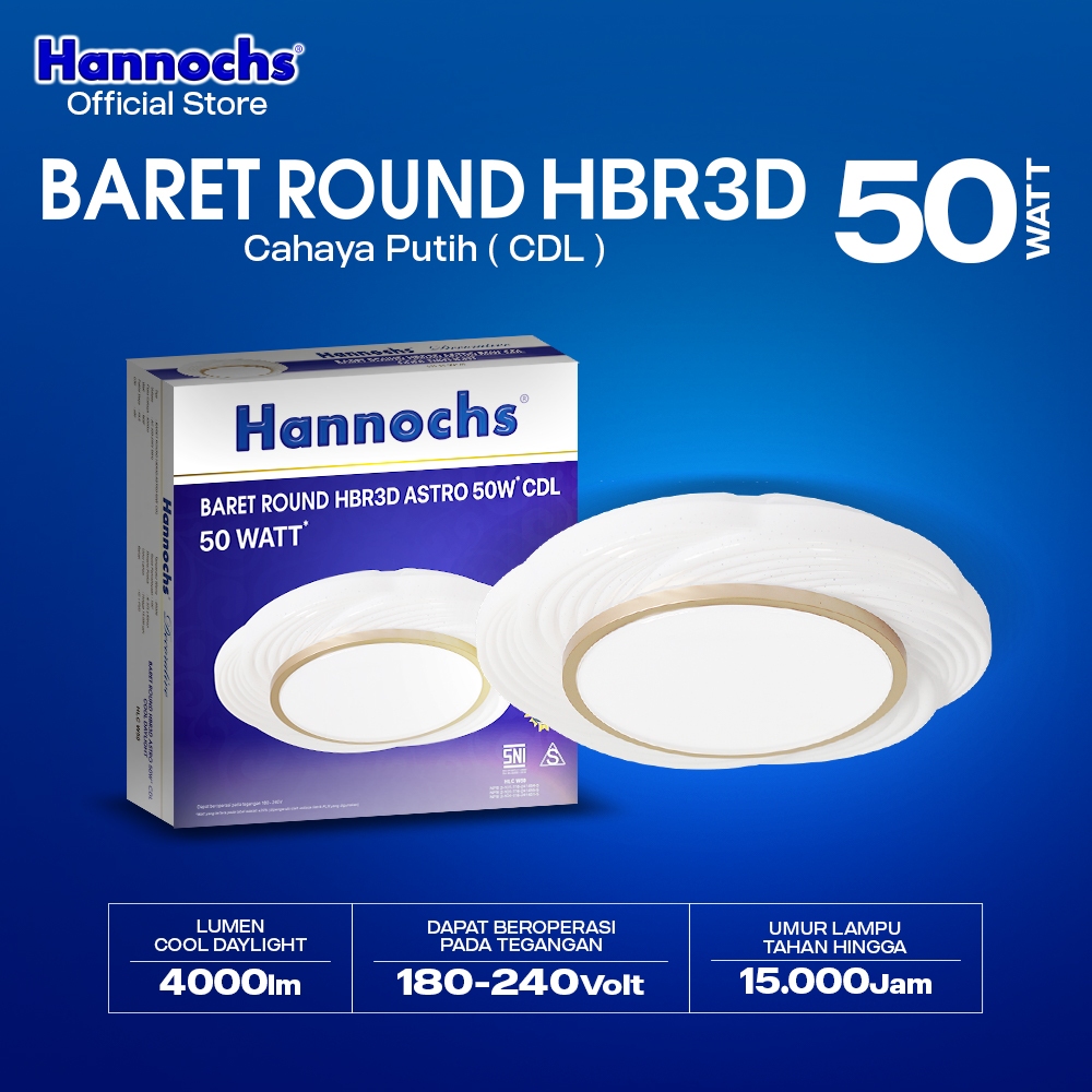 Jual Hannochs Lampu Downlight LED Baret Round HBR3D Astro 50W Cahaya ...