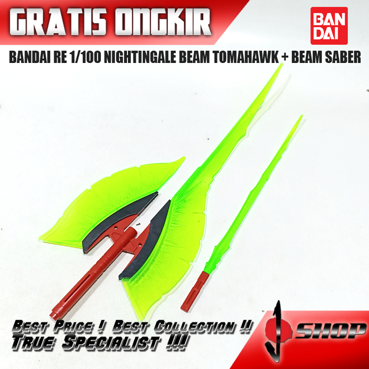 Jual BANDAI RE 1/100 NIGHTINGALE BEAM TOMAHAWK + BEAM SABER 1/100310 ...