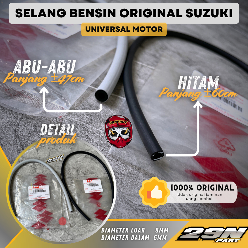 Jual Hose Fuel Slang Selang Bensin Isap Hisap Vakum HITAM ABU ABU ...