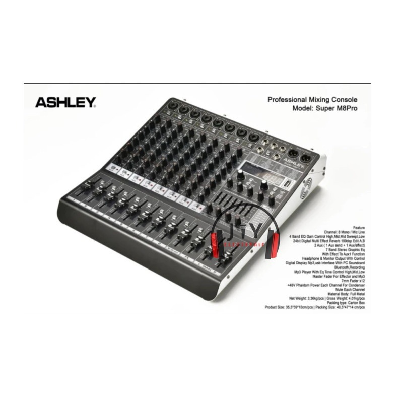 Jual Audio Mixer Ashley 8 Channel Super M8Pro M8 Pro M8-Pro Original ...