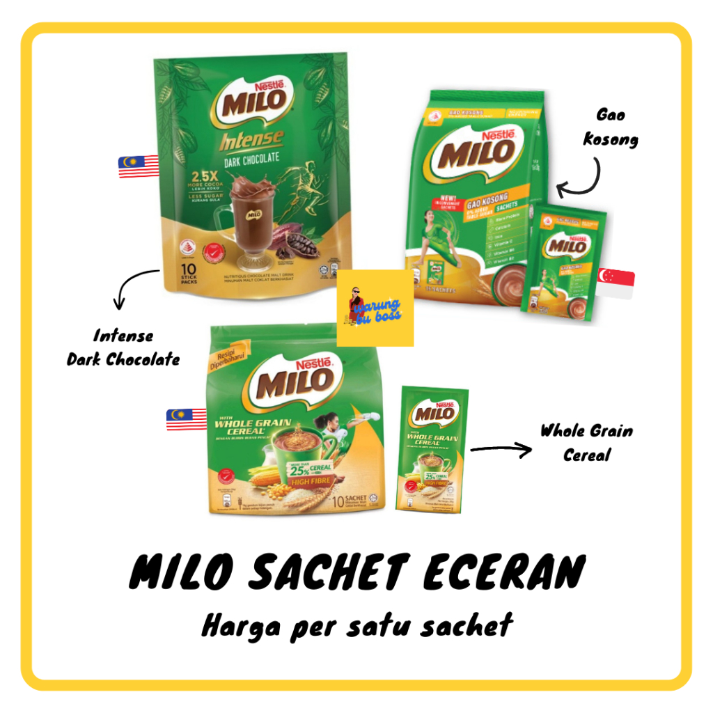 Jual Milo Dark Chocolate Milo Cereal Sachet | Shopee Indonesia