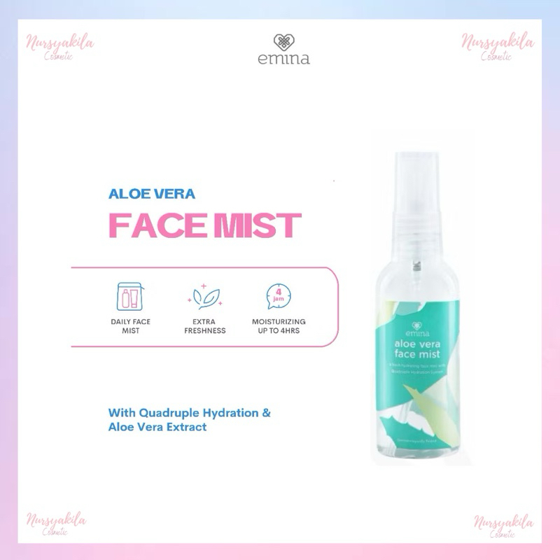 Jual Emina Aloe Vera Face Mist 60 ml - Setting Spray | Shopee Indonesia