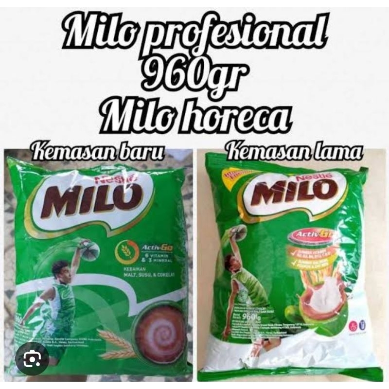 Jual Milo Active Go 960 gr ACTIV minuman susu coklat HORECA hotel resto cafe | Shopee Indonesia