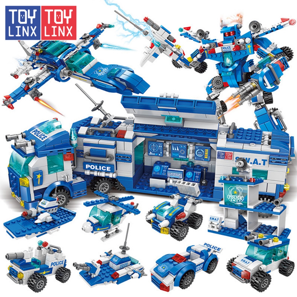 Jual TOY LINX Mainan Brick Blok City Police Vehicle Hawk SWAT | Shopee ...
