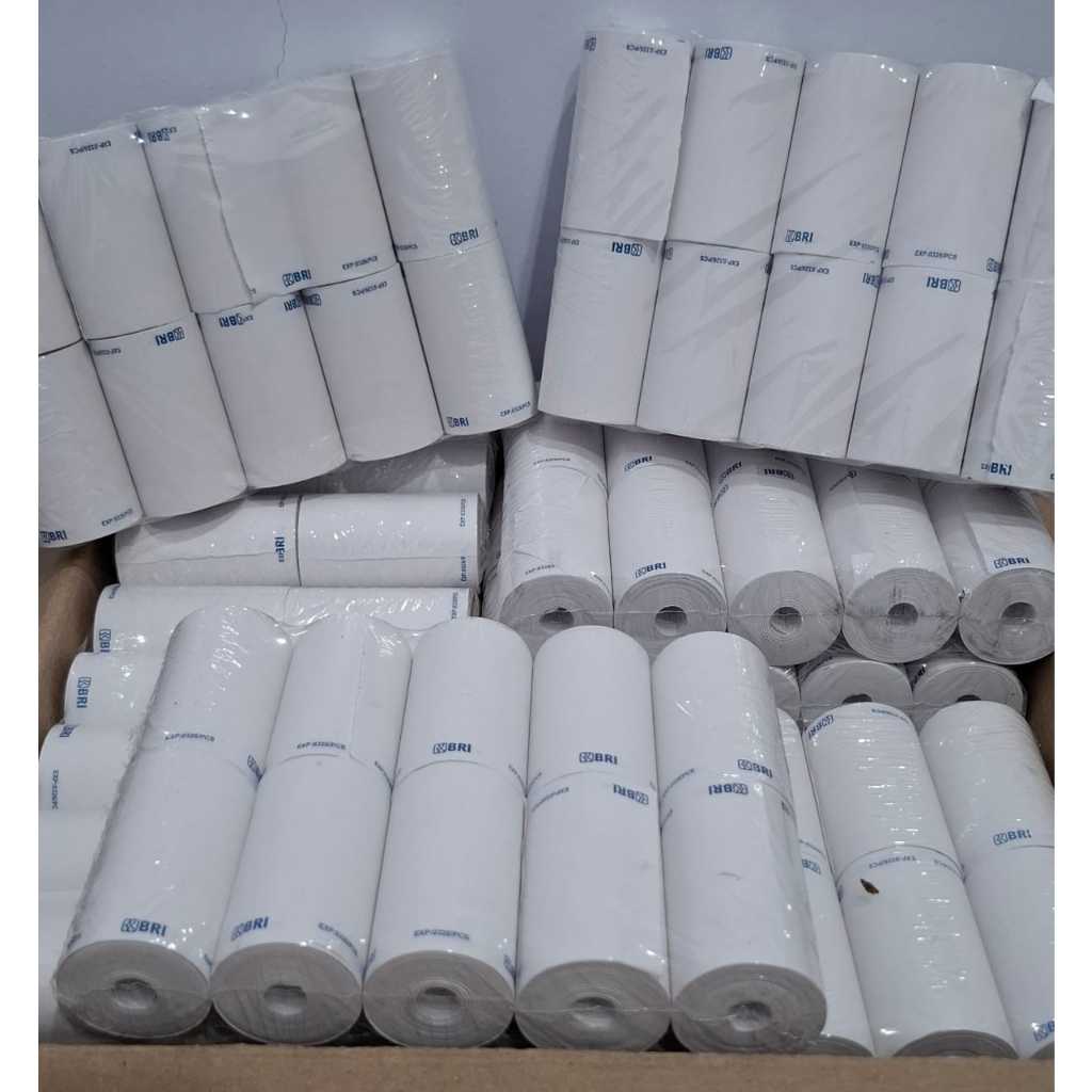 Jual 10 roll KERTAS THERMAL LOGO BRI 57x12 meter (GoPrint/themper ...