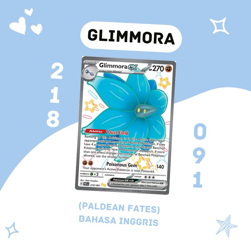 Jual Glimmora EX SUR Paldean Fates 218/091 Pokemon TCG English | Shopee ...