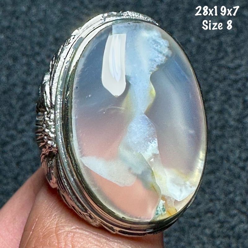Jual Cincin Batu Akik Natural Baturaja Sodo Lanang Tornado 3D Aquarium ...