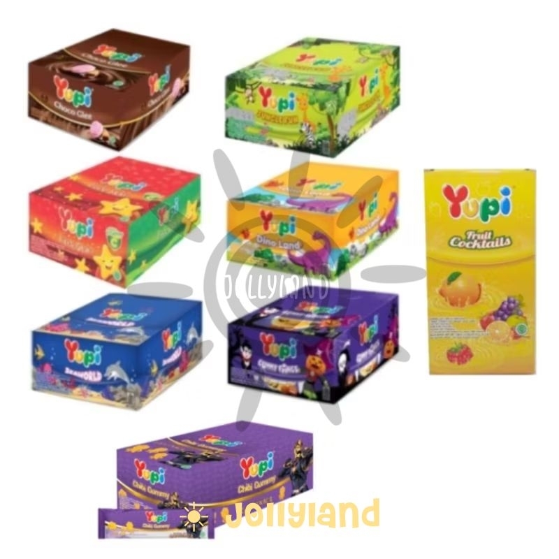 Jual Yupi Permen Lunak Gummy Choco Glee, Seaworld, Dino World, Gummy ...