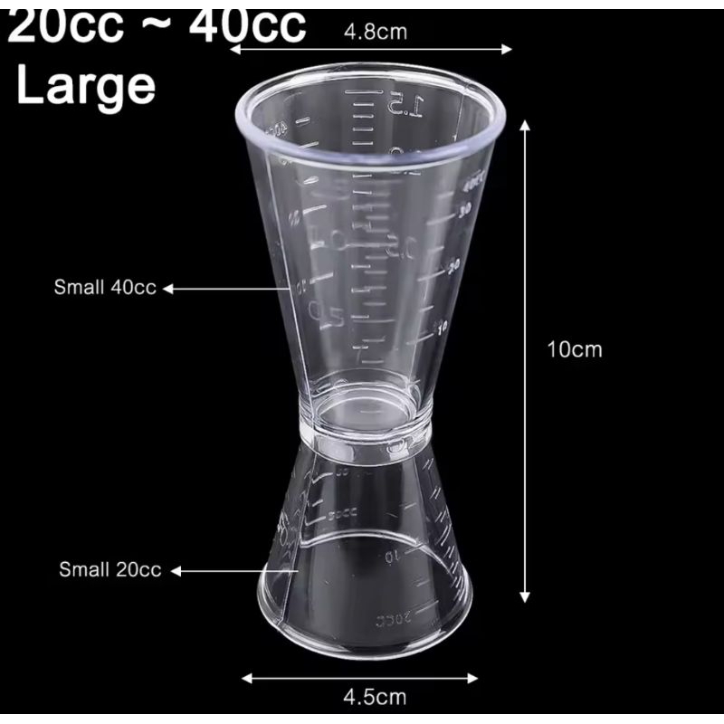 Jual JIGGER DOUBLE ARKRILIK GELAS TAKAR SYRUP MEASURING CUP | Shopee ...