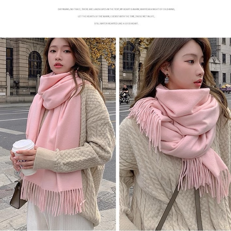 Jual 106 Simple Plain Shawl Syal Import Winter Autumn Spring Outfit ...