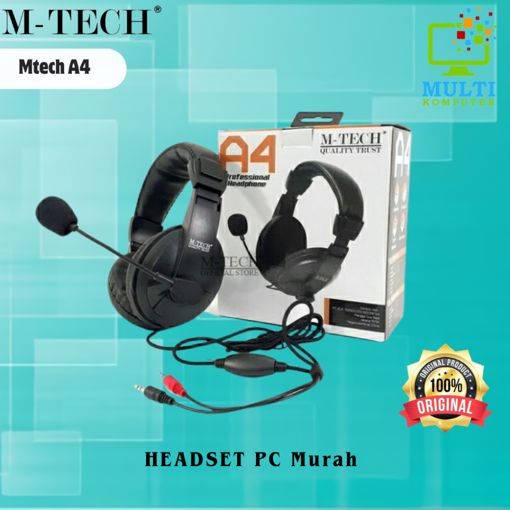 Jual Headset m tech original A4 ORIGINAL | Shopee Indonesia