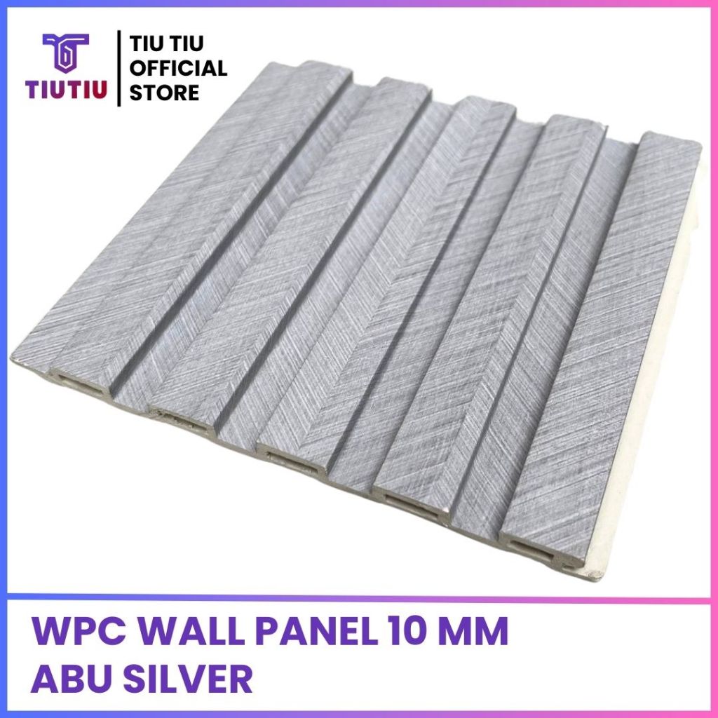 Jual WPC Wallpanel ABU SILVER 3 meter 300cm x 15,5 cm x 1cm | pvc Wall ...