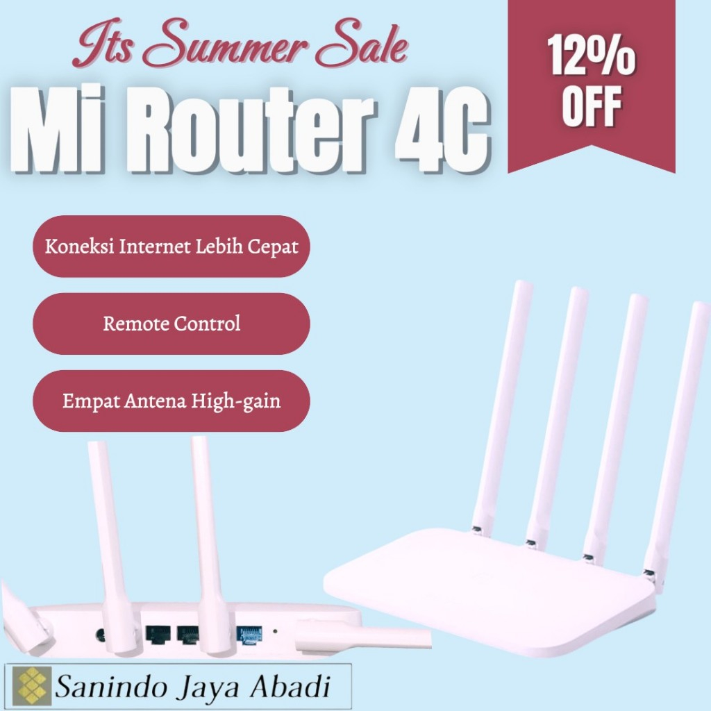 Jual Xiaomi mi Router 4C Wireless Router WiFi 300Mbps 4 Antena | Shopee Indonesia