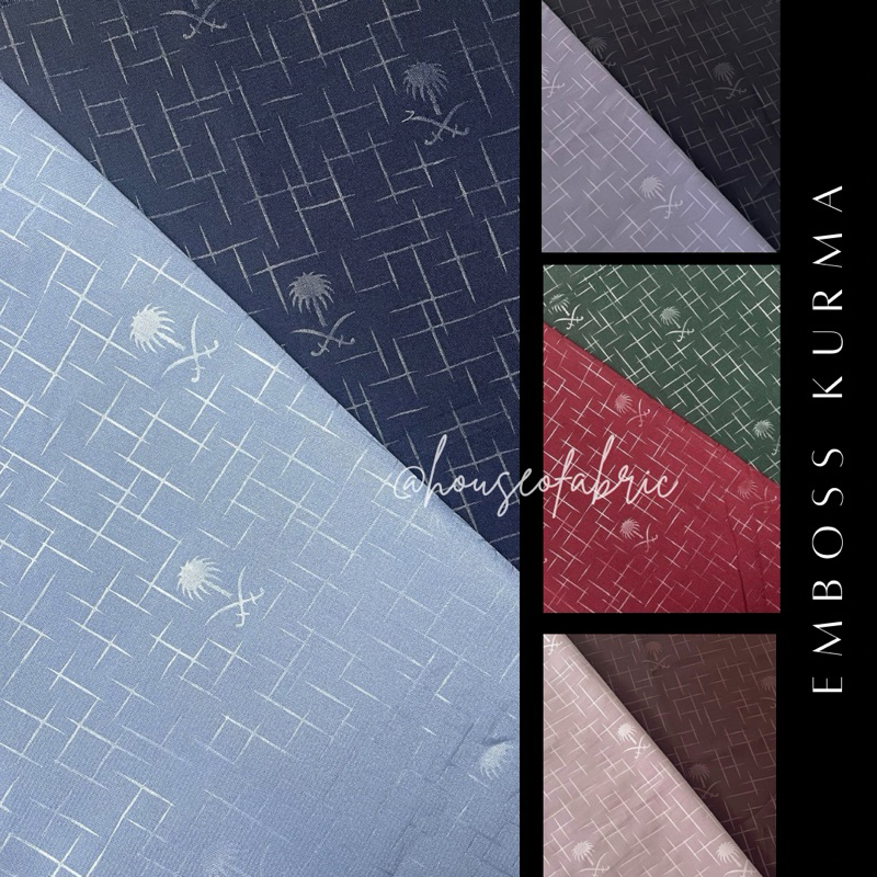 Jual Kain Wolfis emboss motif pohon kurma ecer Meteran | Shopee Indonesia